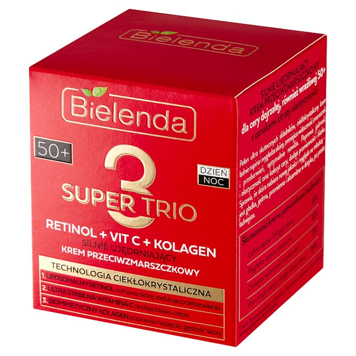 Bielenda Super Trio 50+ krem przeciwzmarszczkowy silnie ujędrniający ... Bielenda Super Trio 50+ krem przeciwzmarszczkowy silnie ujędrniający ...