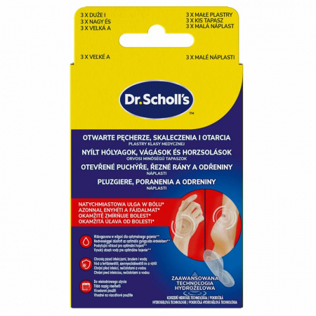 Dr.Scholl's Plastry na otwarte pęcherze, skaleczenia i otarcia, 6 szt ...