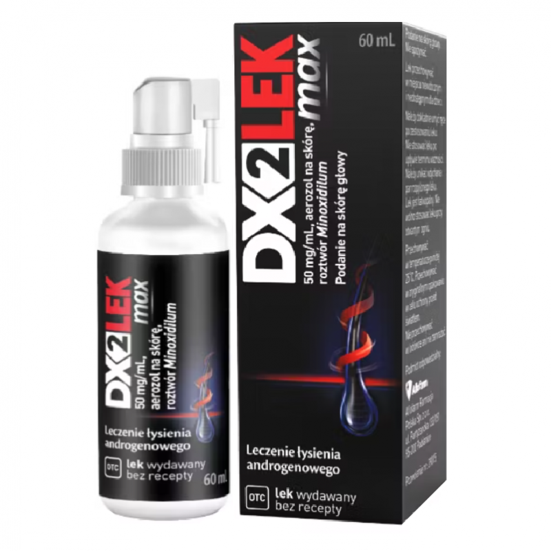 DX2LEK max 50 mg/ml aerozol na skórę, 60 ml - cena, ulotka | Medicare.pl