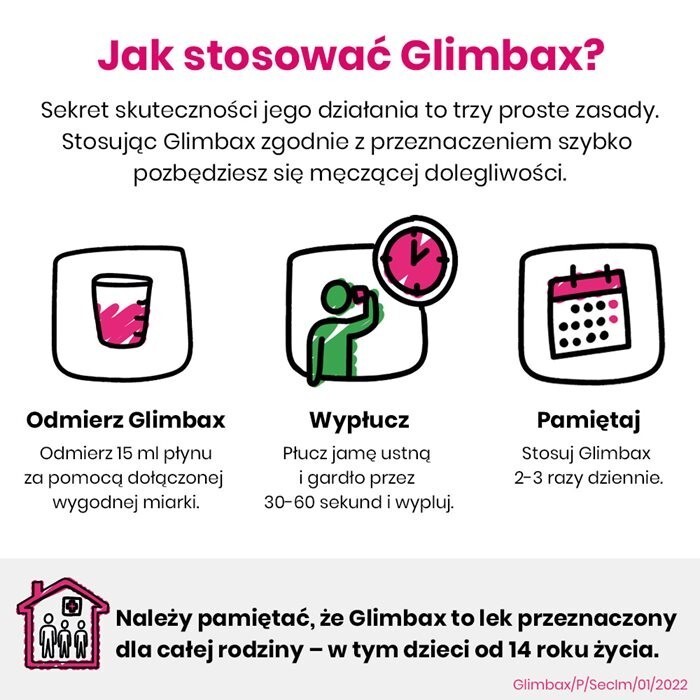Glimbax, 0,74 mg/ml, roztwór do płukania jamy ustnej i gardła, 200 ml ...