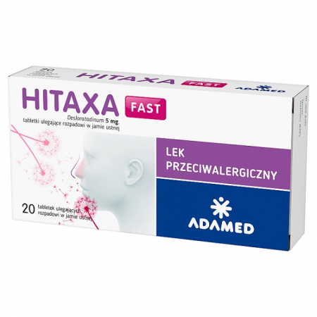 Hitaxa Fast 5 mg tabletki ulegające rozpadowi w jamie ustnej, 20 szt ...